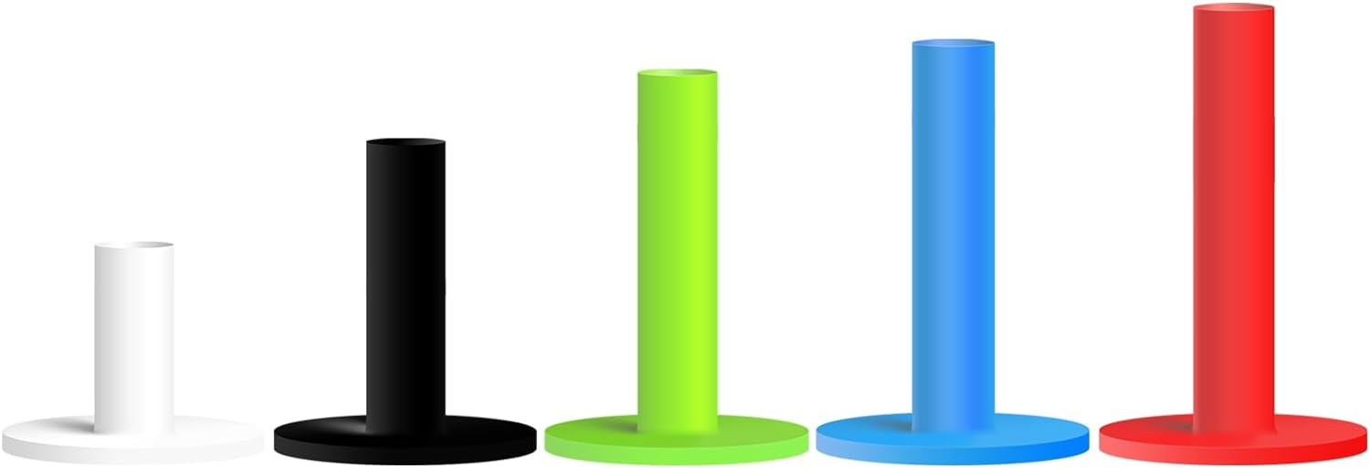 Finger Ten, Golf Rubber Tees, 5 Pack, Mixed or Same Size for Practice ...