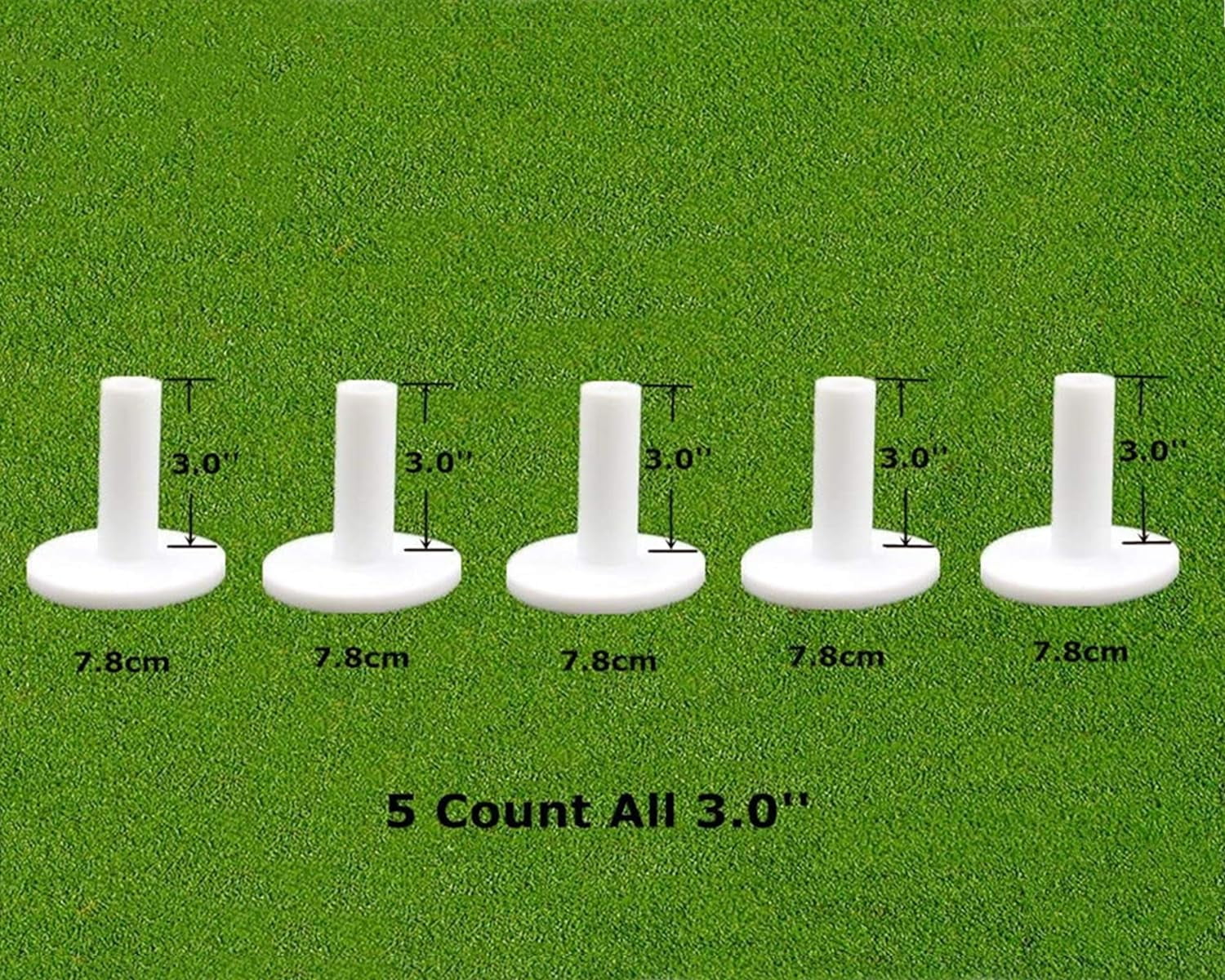 FINGER TEN Golf Rubber Tees Driving Range Value 5 Pack, Mixed Size or 5 ...