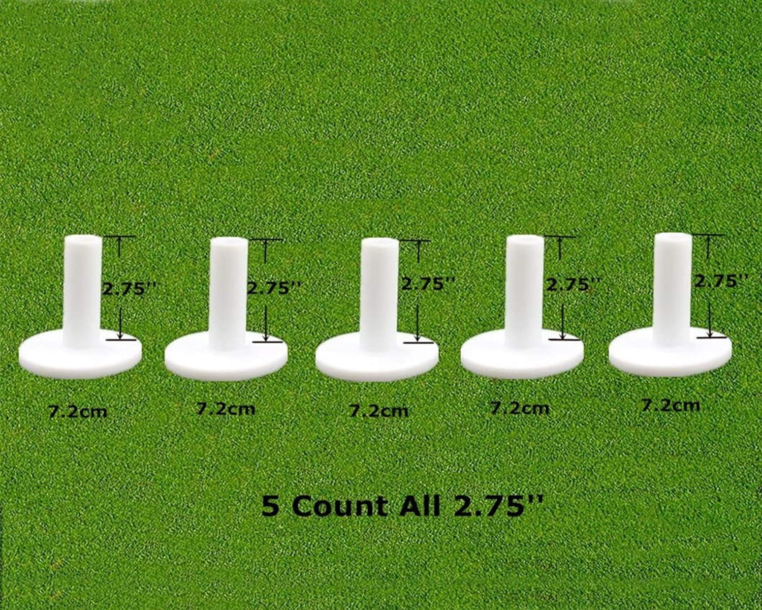FINGER TEN Golf Rubber Tees Driving Range Value 5 Pack, Mixed Size or 5 ...