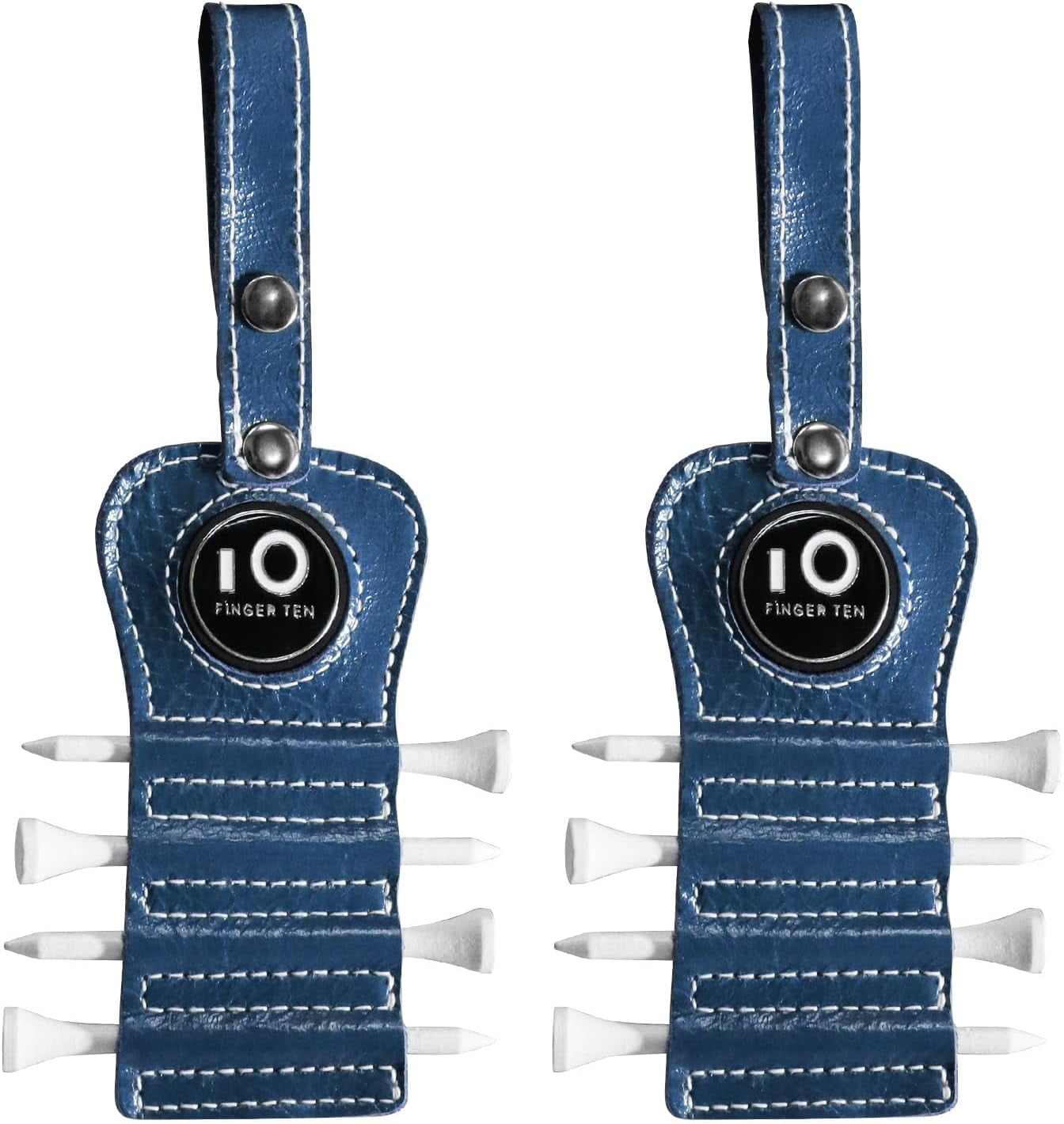 FINGER TEN Golf Tee Holder with Ball Marker and 4 Pcs Wood Tees Value 1 ...