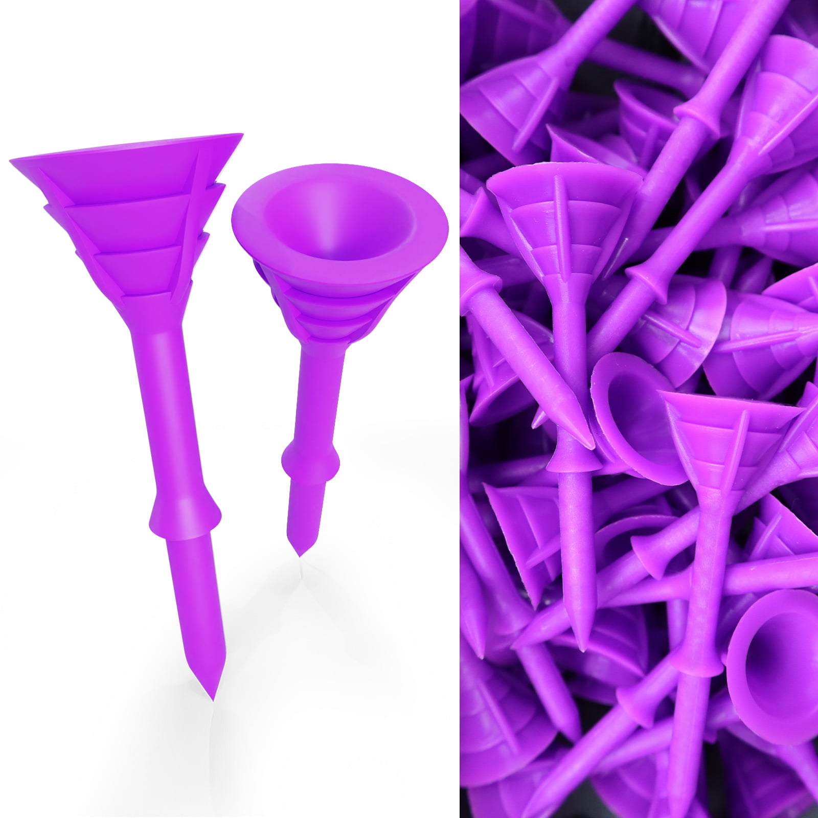 FINGER TEN Golf Tees Plastic Unbreakable Tee 3 1/4 Inch 24 Pack ...