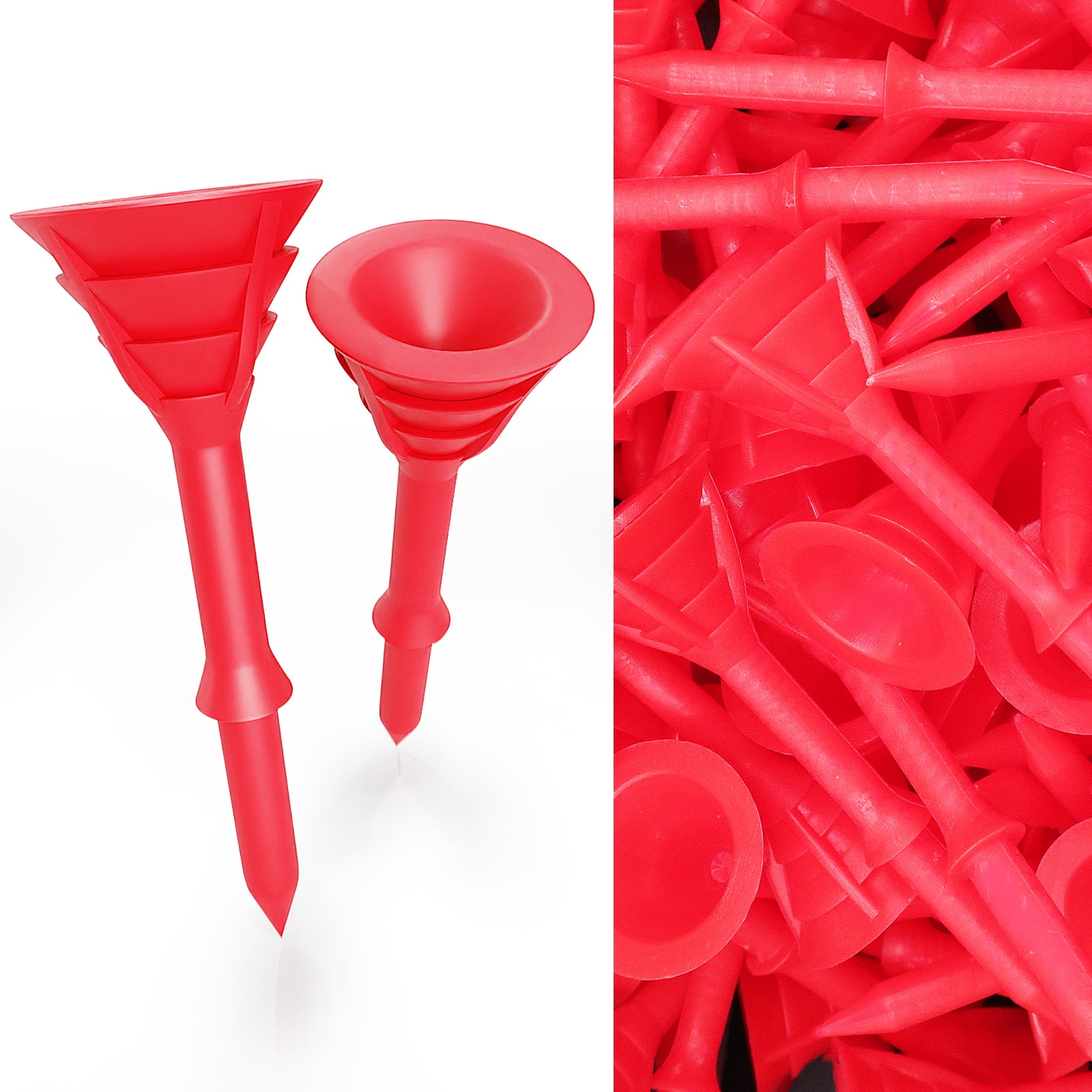 FINGER TEN Golf Tees Plastic Unbreakable Tee 3 1/4 Inch 24 Pack ...
