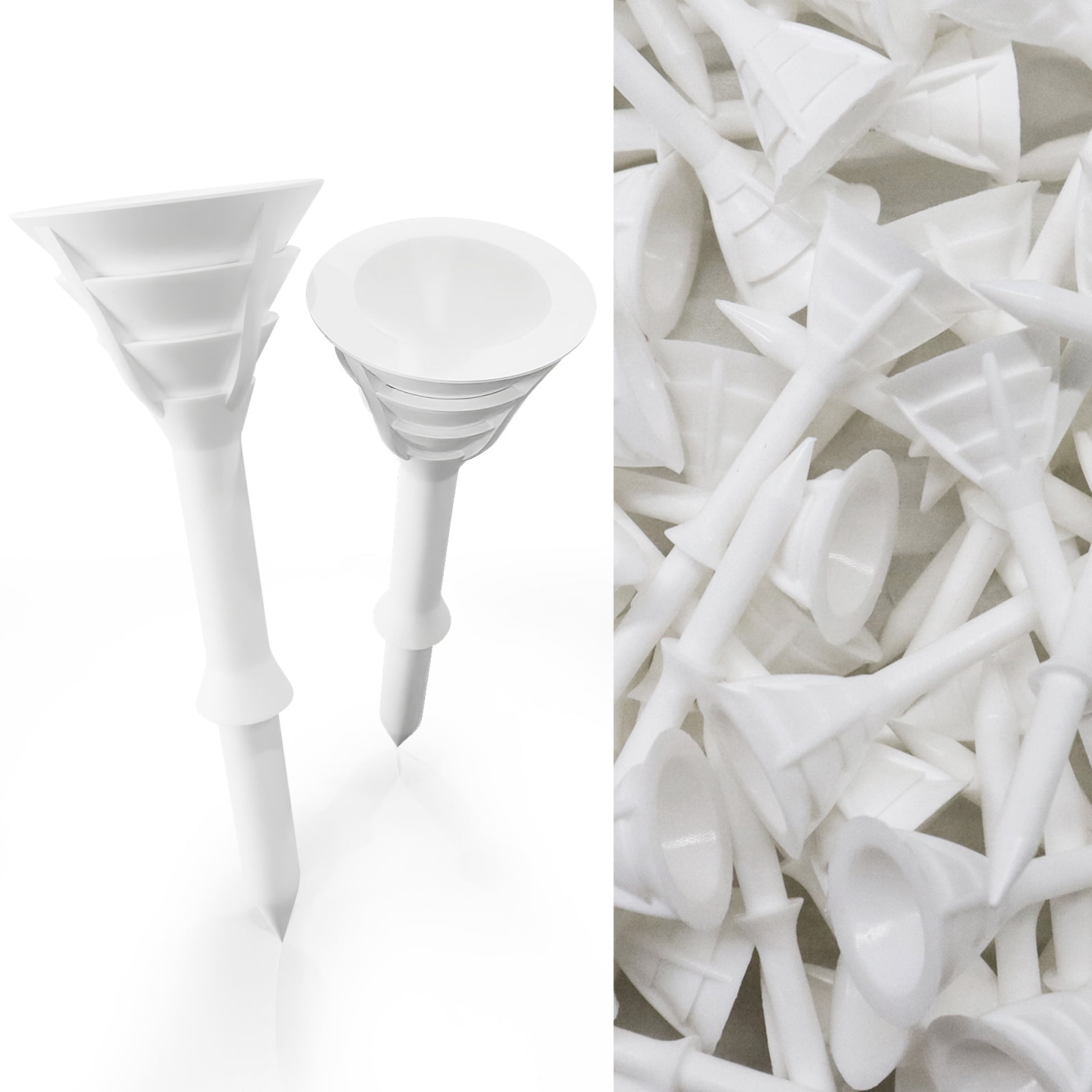 FINGER TEN Golf Tees Plastic Unbreakable Tee 3 1/4 Inch 24 Pack ...