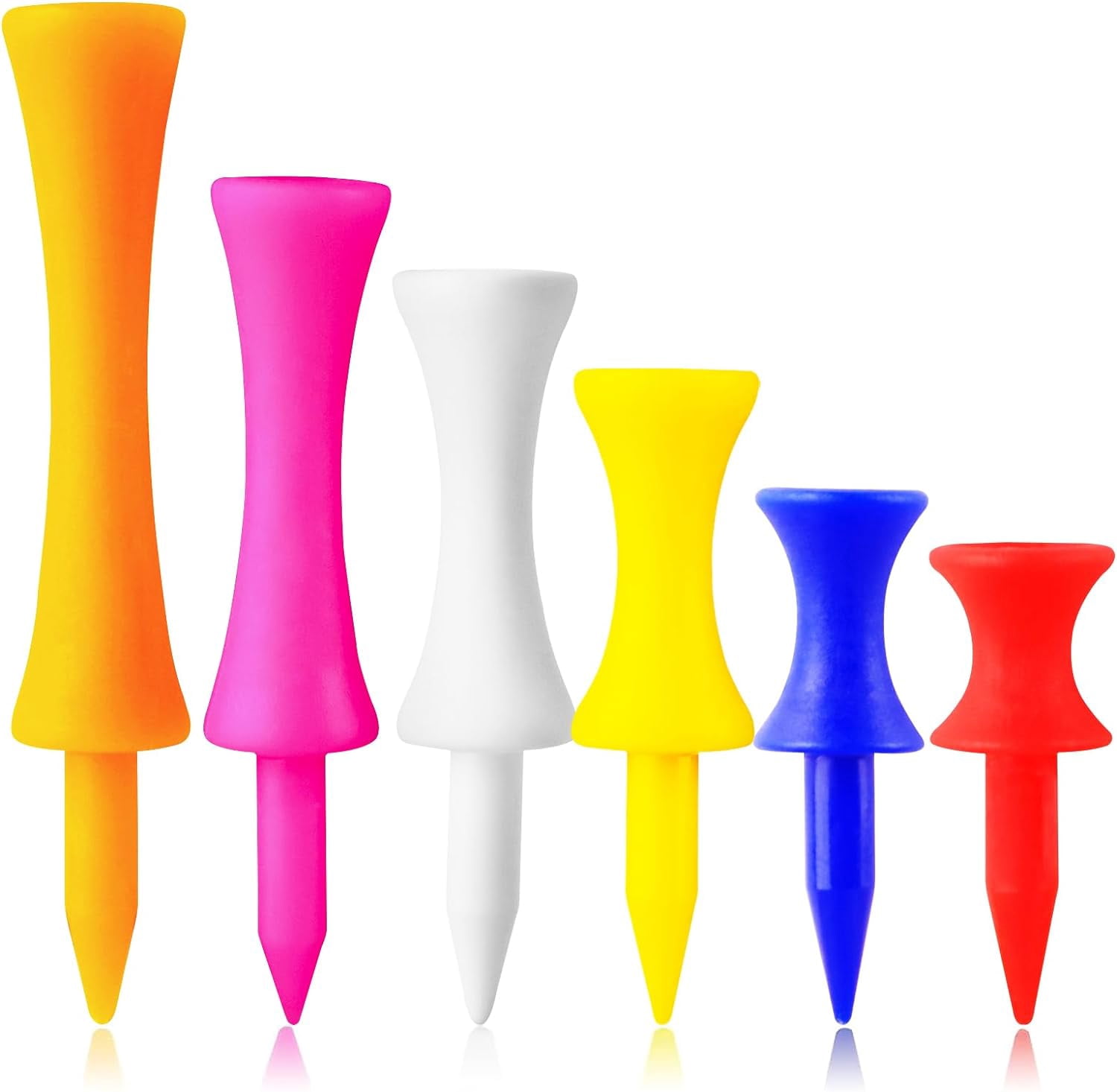 FINGER TEN Plastic Golf Castle Tees Step Down Unbreakable Mixed or Same ...