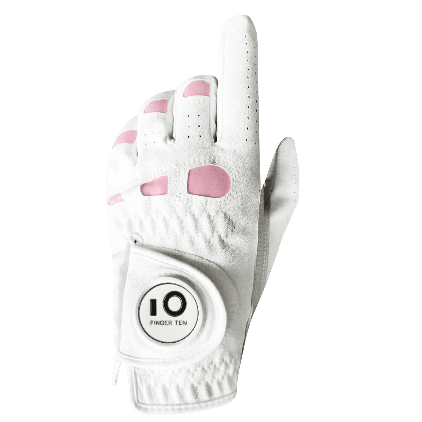 FINGER TEN Women’s Leather Golf Glove with Ball Marker Extra Grip 1 ...