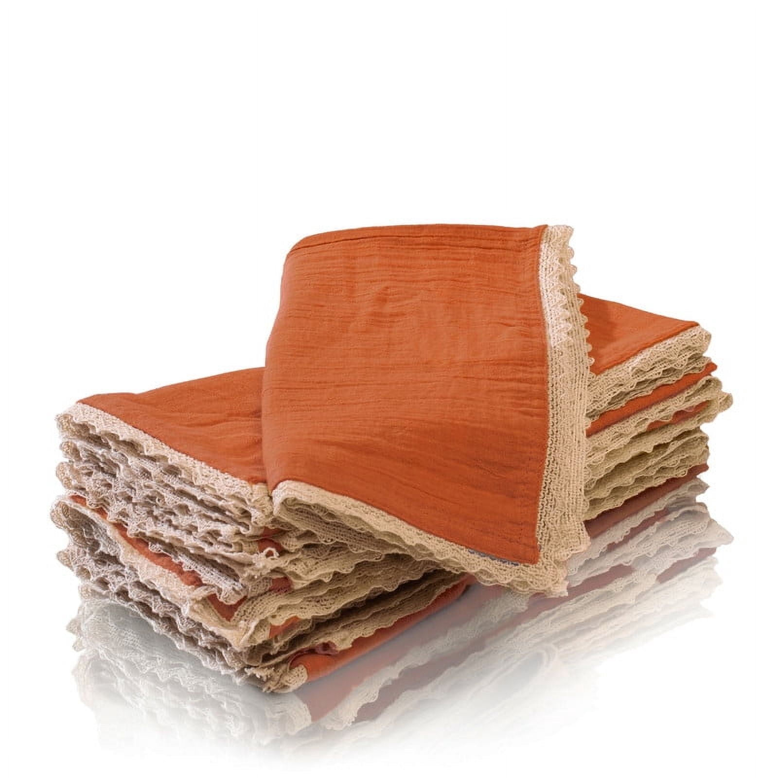 FINGERCRAFT Cloth Napkin Cotton Cheesecloth Double Gauze 8 Pack with ...