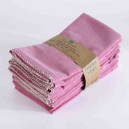 Solid Color Linen Cotton Thin Dinner Cloth Napkins Set of 12 (40 x 40 ...