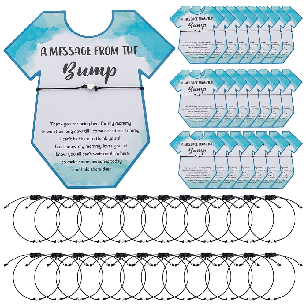 FINGERINSPIR Baby Shower Favors for Guests Paper Bracelet Display Cards ...