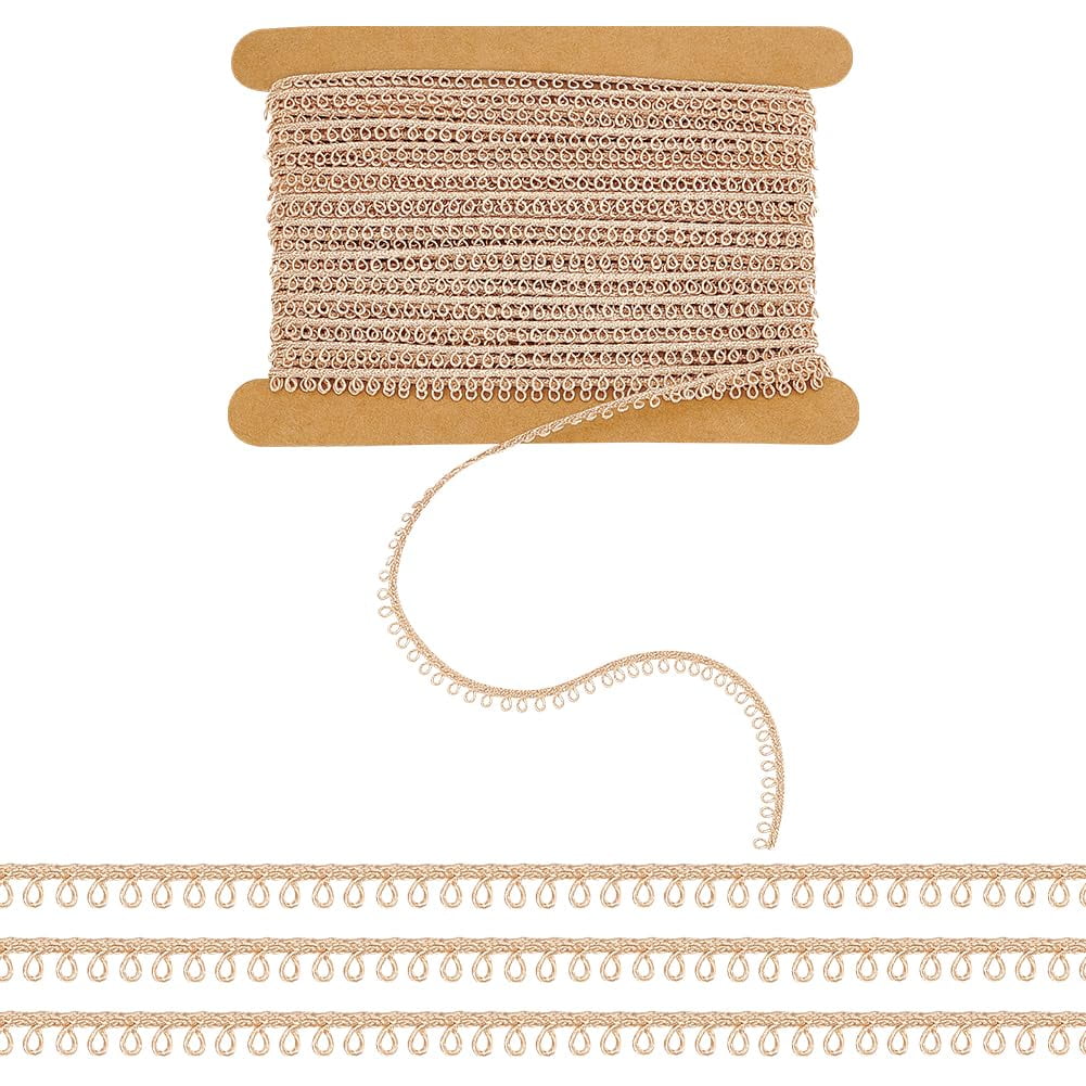 FINGERINSPIRE 10 Yards Picot-Edge Lace Trim 1/8" Light Lace Ribbon with ...