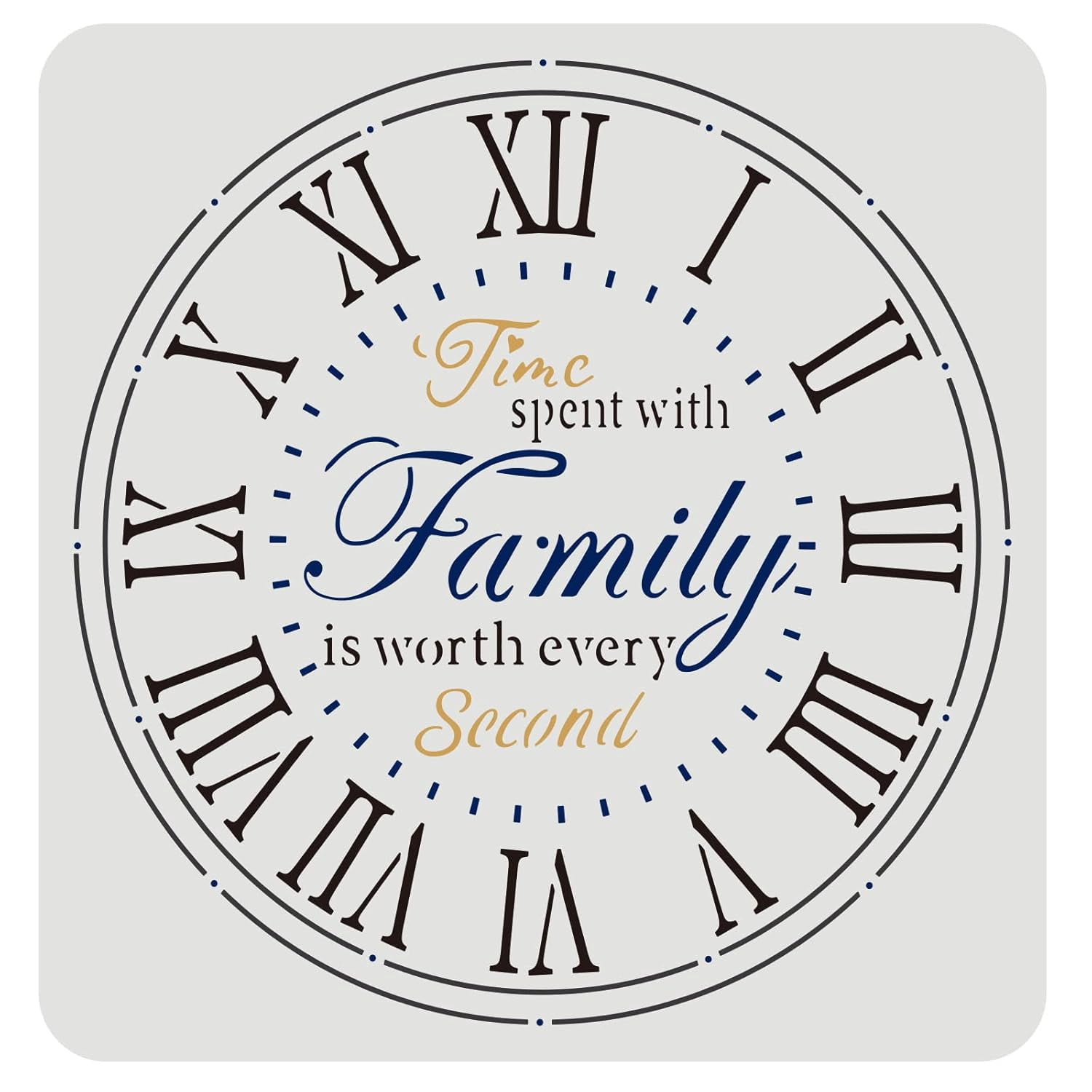 FINGERINSPIRE Clock Stencil 118x118 inch Create DIY Clock Crafts ...