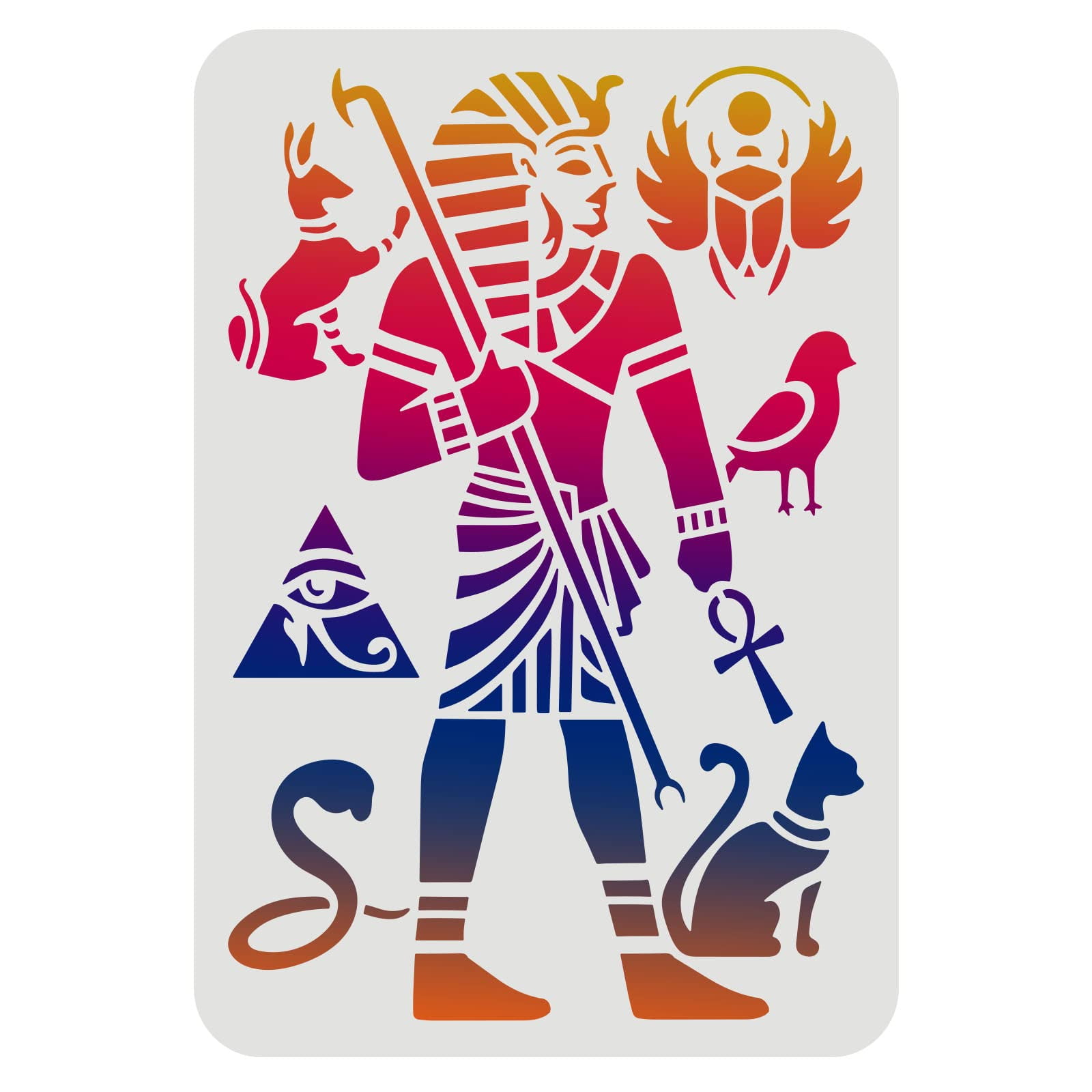 FINGERINSPIRE Egyptian Stencil Template 11.7x8.3 inch Large A4 Cats ...