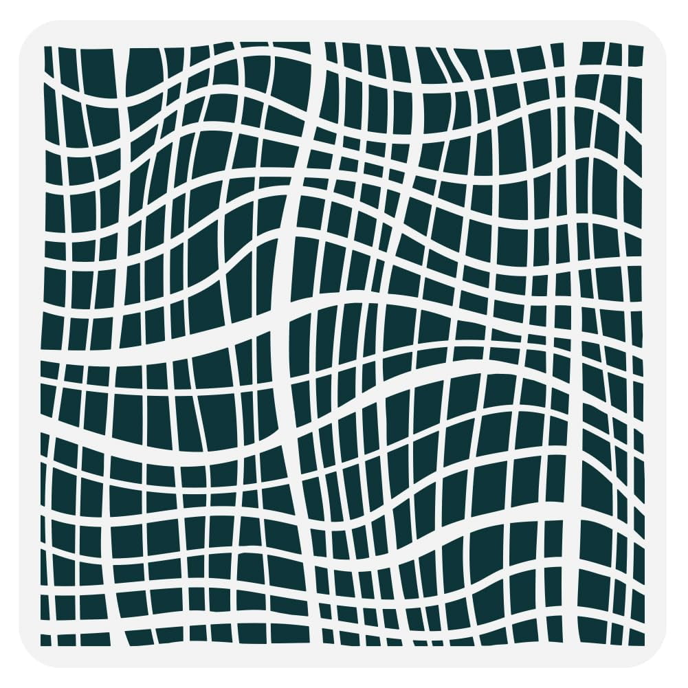 FINGERINSPIRE Gauze Pattern Painting MSF2 Stencil 11.8x11.8 inch ...