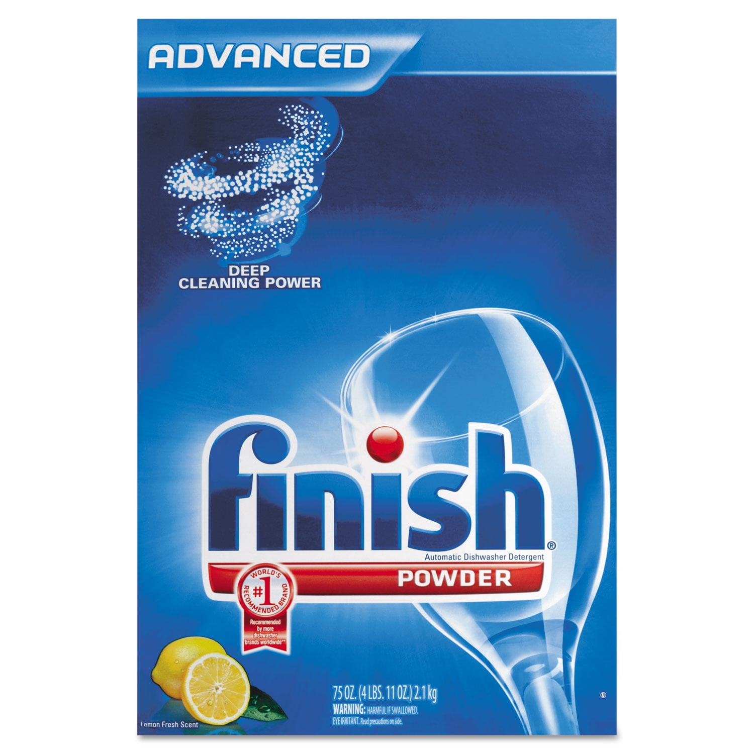 FINISH Automatic Dishwasher Detergent Lemon Scent Powder 2.3 qt. Box ...