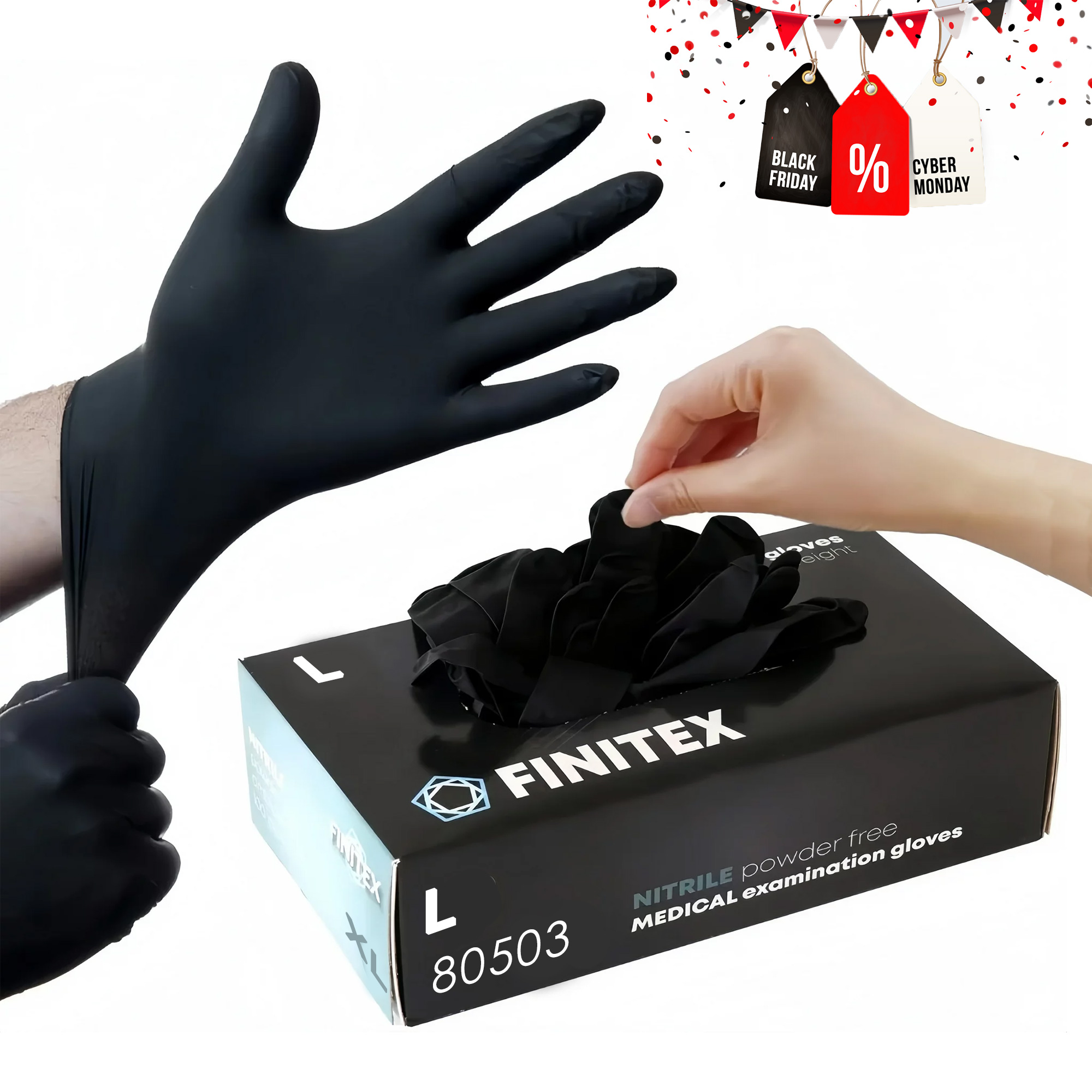 Great Glove Industrial Grade Nitrile Disposable Gloves, NM50010-M-BX ...