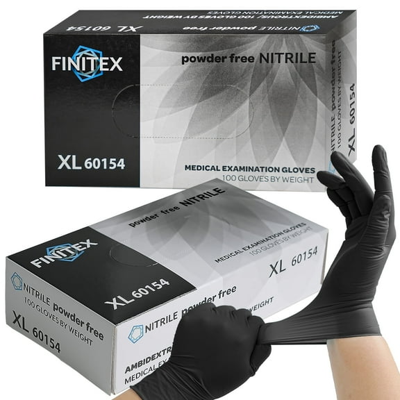 5 Mil Black Nitrile Gloves for Food Prep - Textured Food Prep Gloves ...