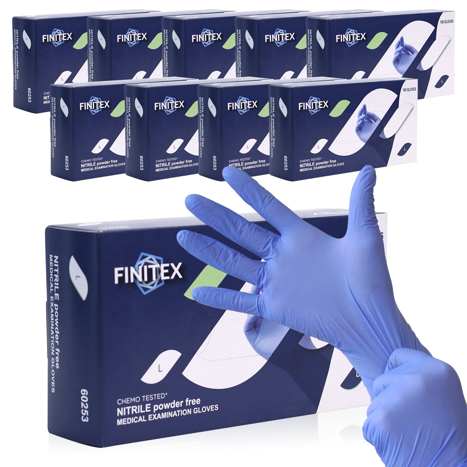 FINITEX Medical Exam Gloves, 3.2 Mil Nitrile Gloves Disposable Latex ...