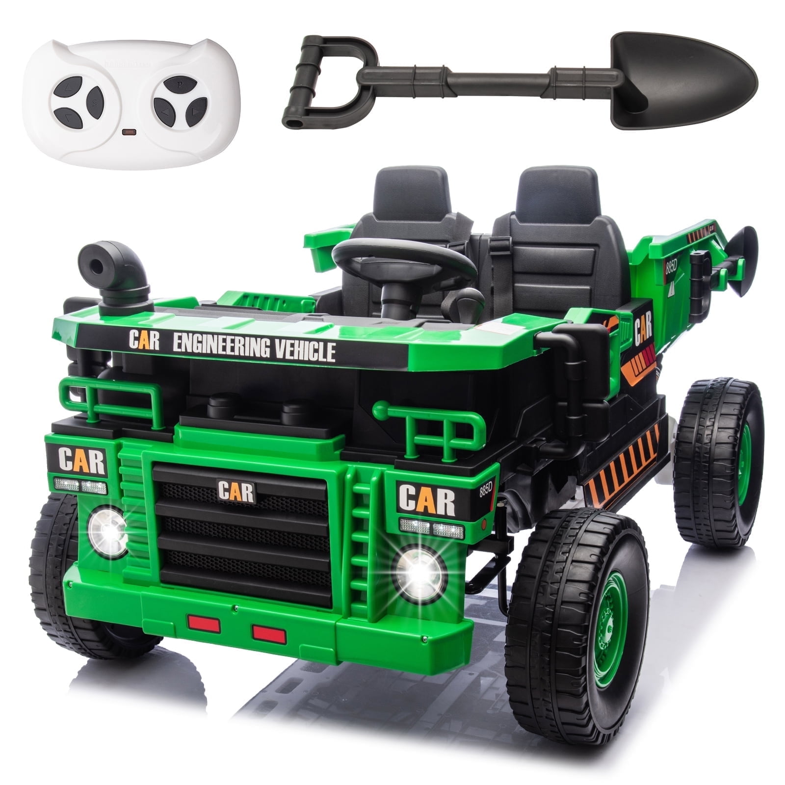 FINITO 24 Volt Kids Ride on Construction Vehicle with 4 Powerful Motors ...