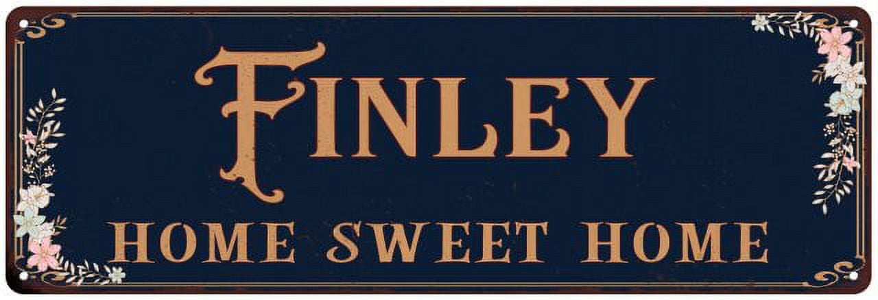 FINLEY Home Sweet Home Victorian Look 6x18 Metal Sign 106180046577 ...