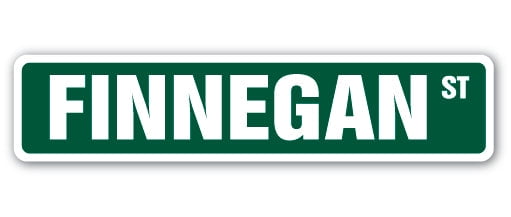 FINNEGAN Street Sign Childrens Name Room Sign | Indoor/Outdoor | 36 ...