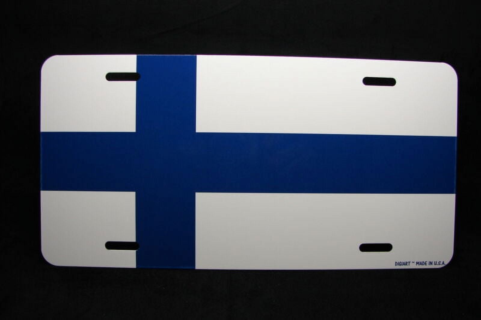 FINNISH FINLAND FLAG METAL CAR NOVELTY LICENSE PLATE AUTO TAG ...