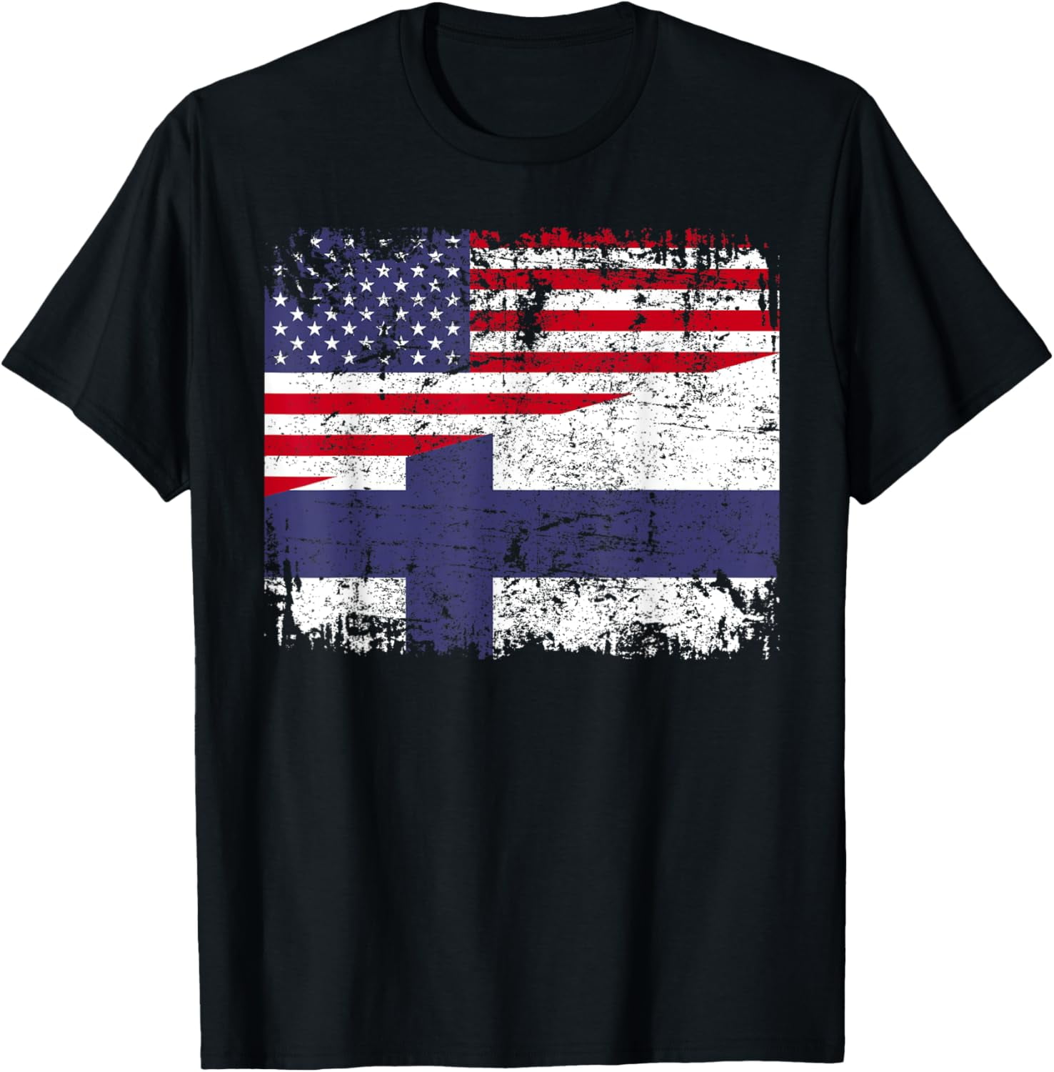 FINNISH ROOTS | Half American Flag | USA FINLAND FLAG T-Shirt - Walmart.com