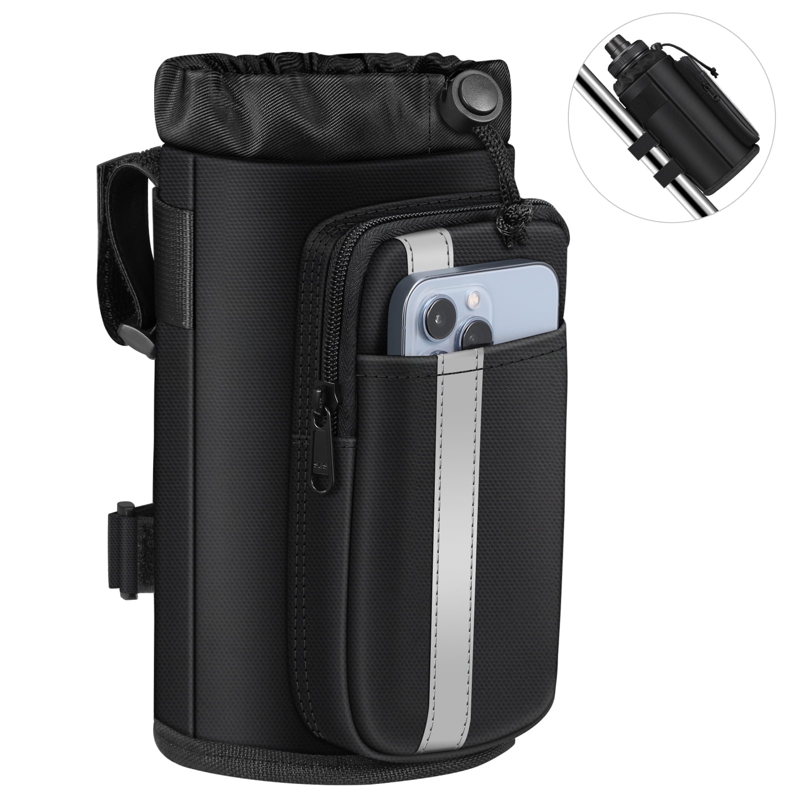 FINPAC Cup Holder for Bike, Universal Water Bottle Holder with Phone ...