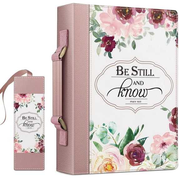 FINPAC Large Classic Bible Cover Vegan Leather Carrying Book Case ...