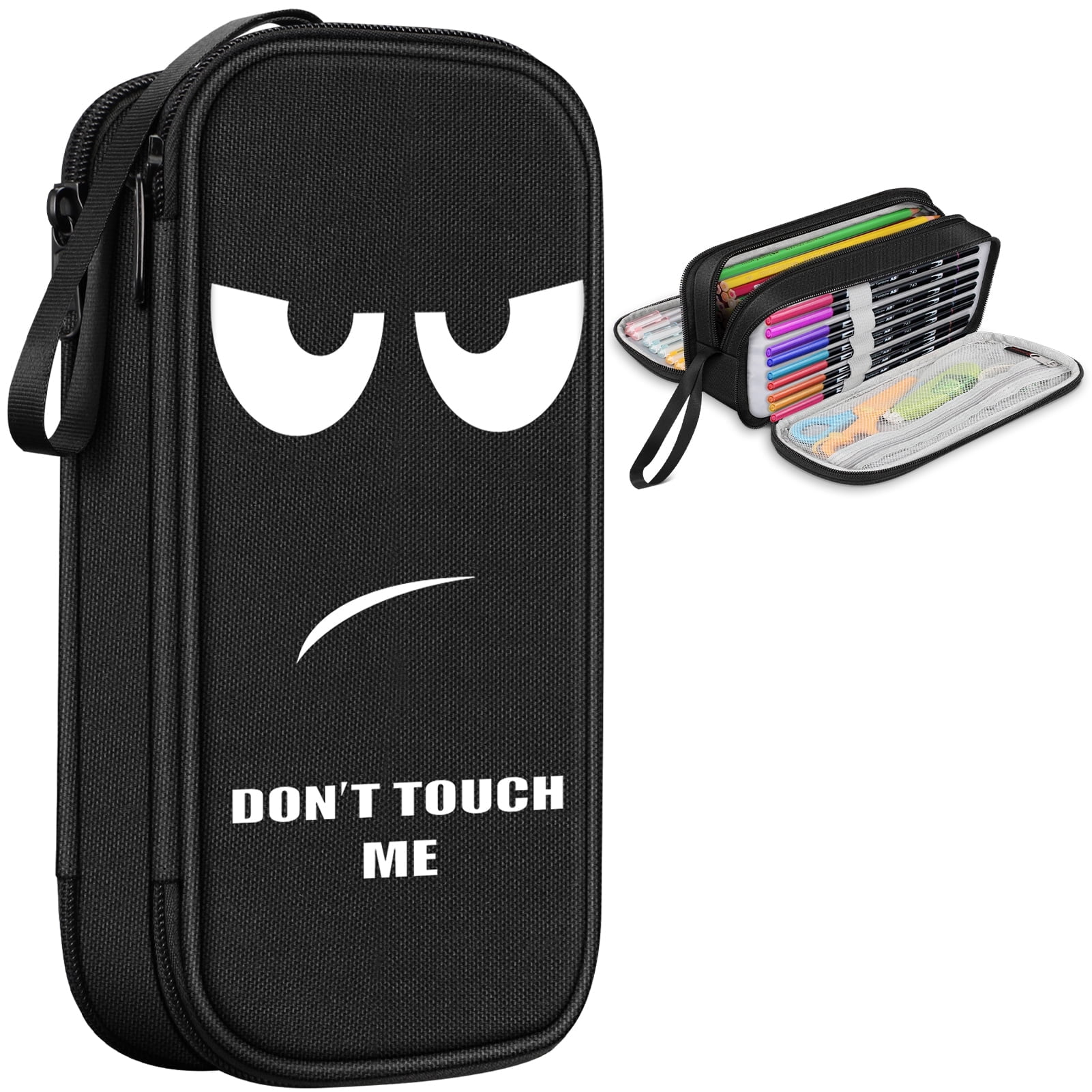 FINPAC Pencil Case, Large Capacity Three-layer Pencil Box, Pen Pouch ...