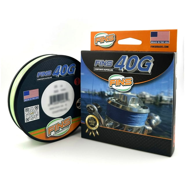 FINS Braids 40G High Strength-to-Diameter Ratio Braided Fishing Line ...