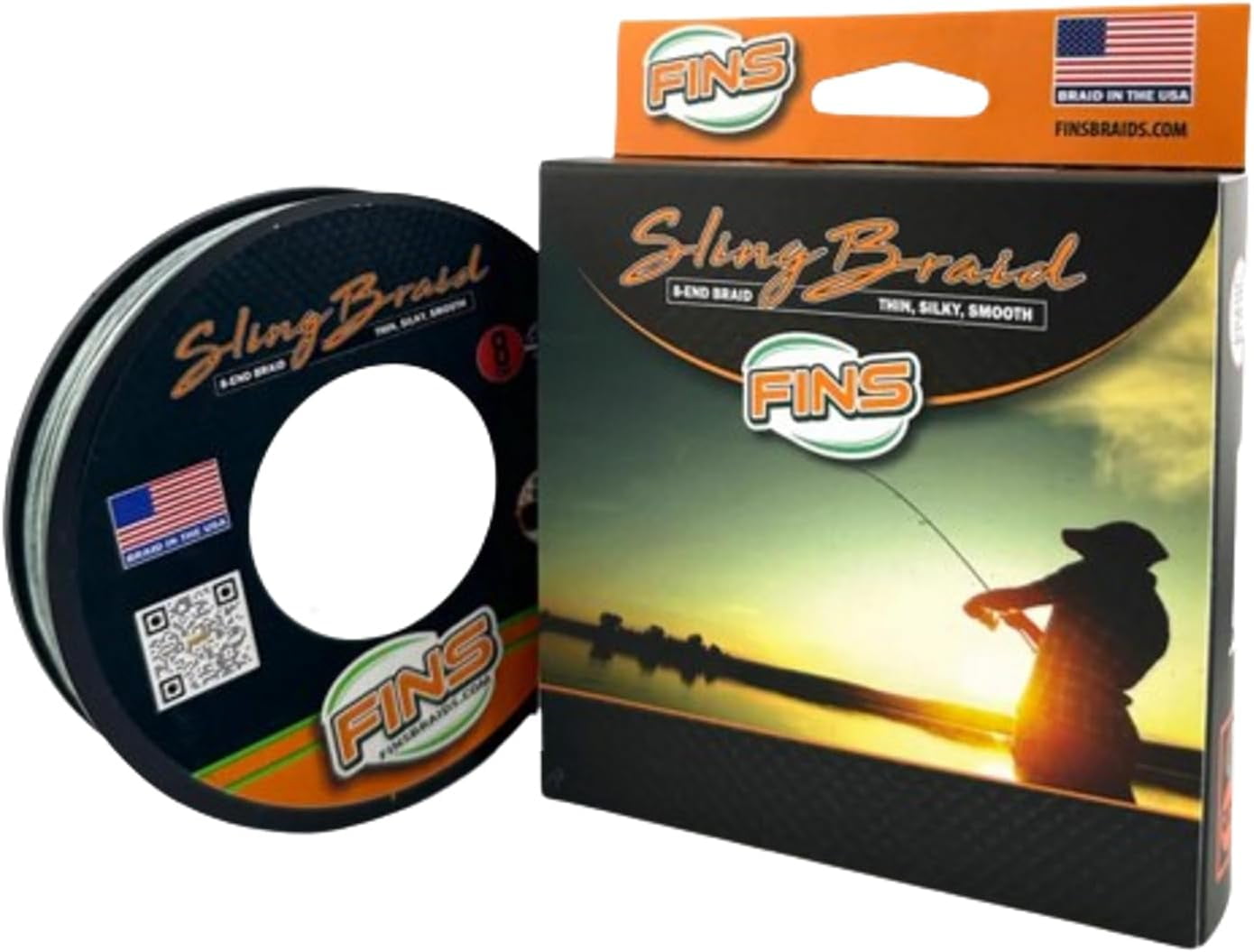 FINS Braids Sling Super Smooth 20% Stronger 8-End Braided Fishing Line ...
