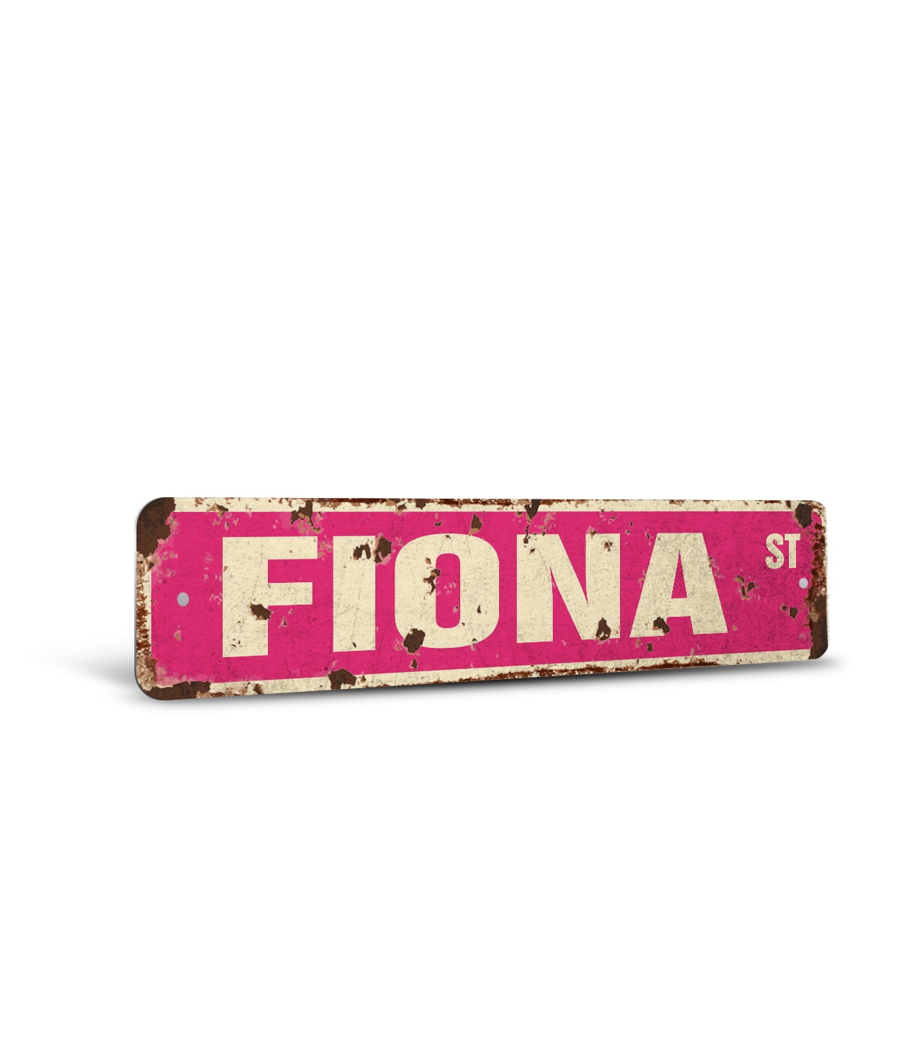 FIONA Vintage Style Rustic Street Sign – Childrens Name Room Sign Retro ...