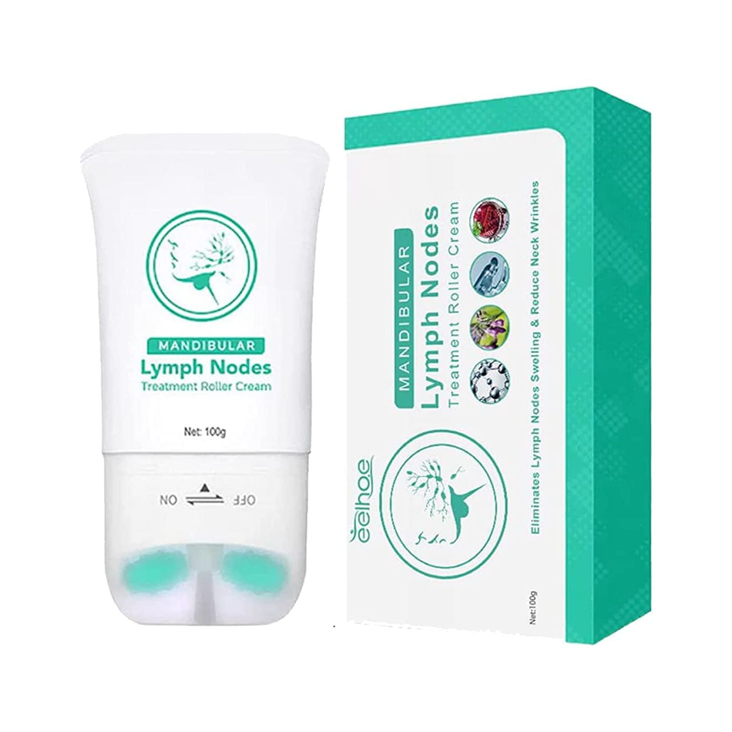 FIONEL Mandibular Lymph Nodes DU20Roller Cream Neck Roller For Wrinkles ...