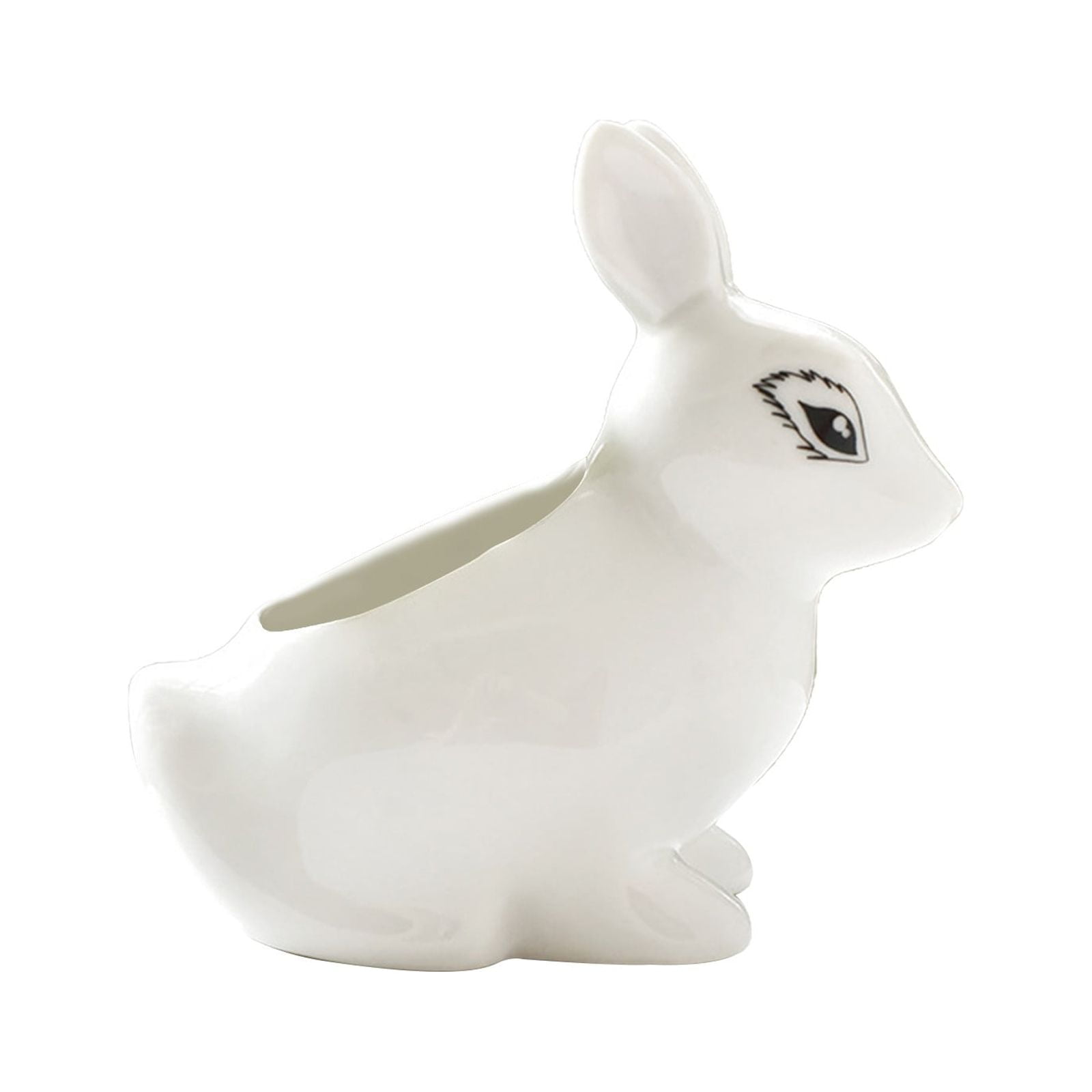 FIOSARIAN Animal Flowerpot White Porcelain Pot Rabbit Flower Pot Flower ...