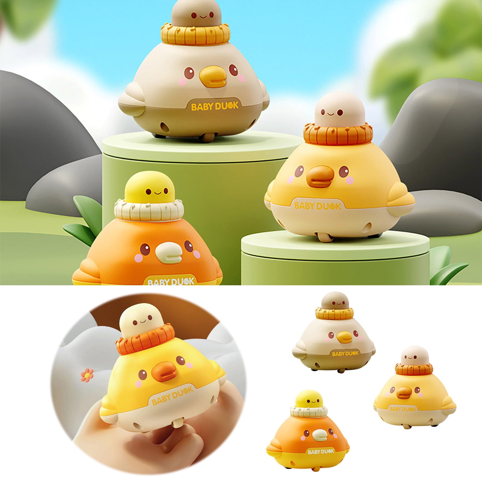 FIOSARIAN Children's Toy Car Boy Cute Cartoon Dinosaur Yellow ...