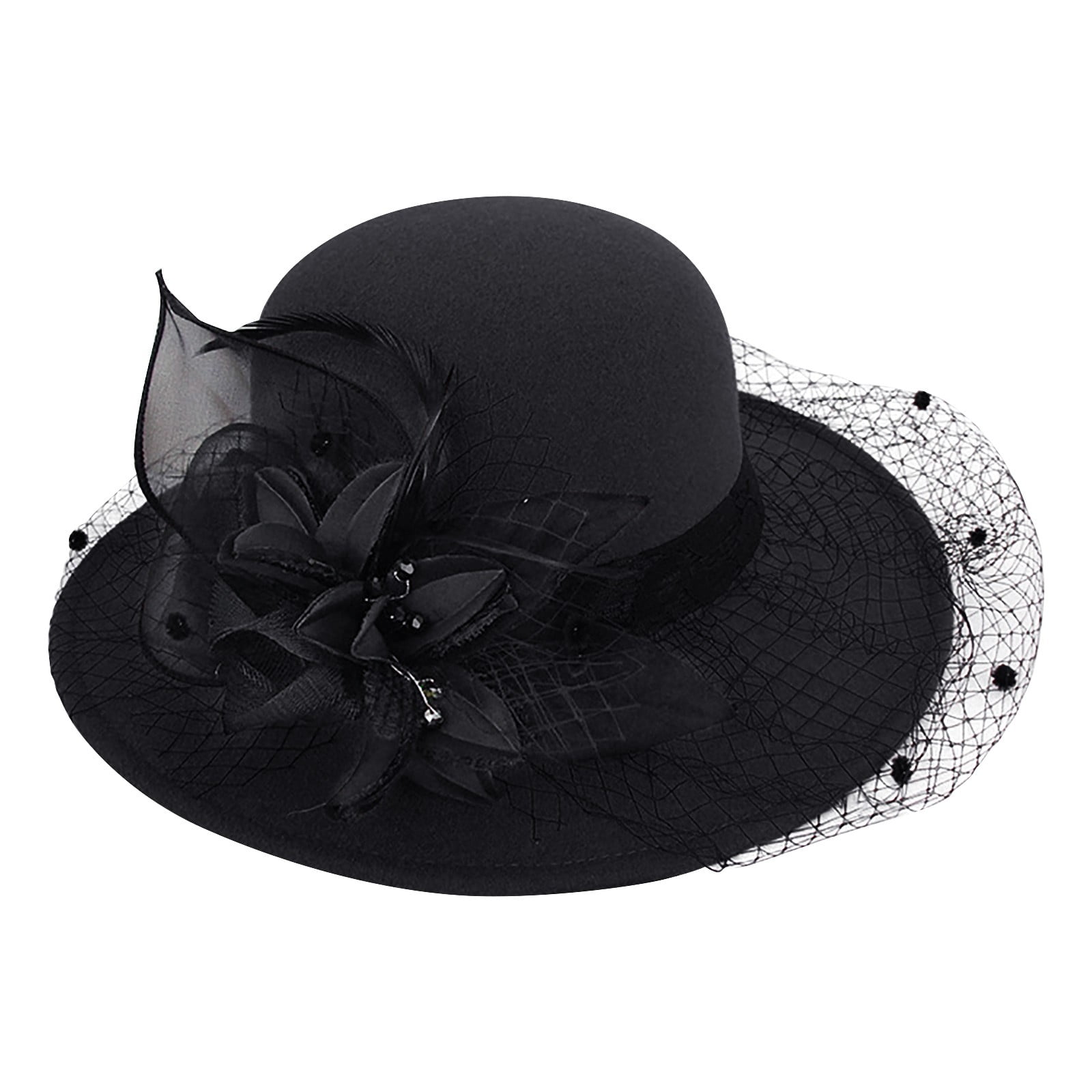 FIOSARIAN Women's Autumn and Winter Flowers Round Top Casual Fisher Man ...