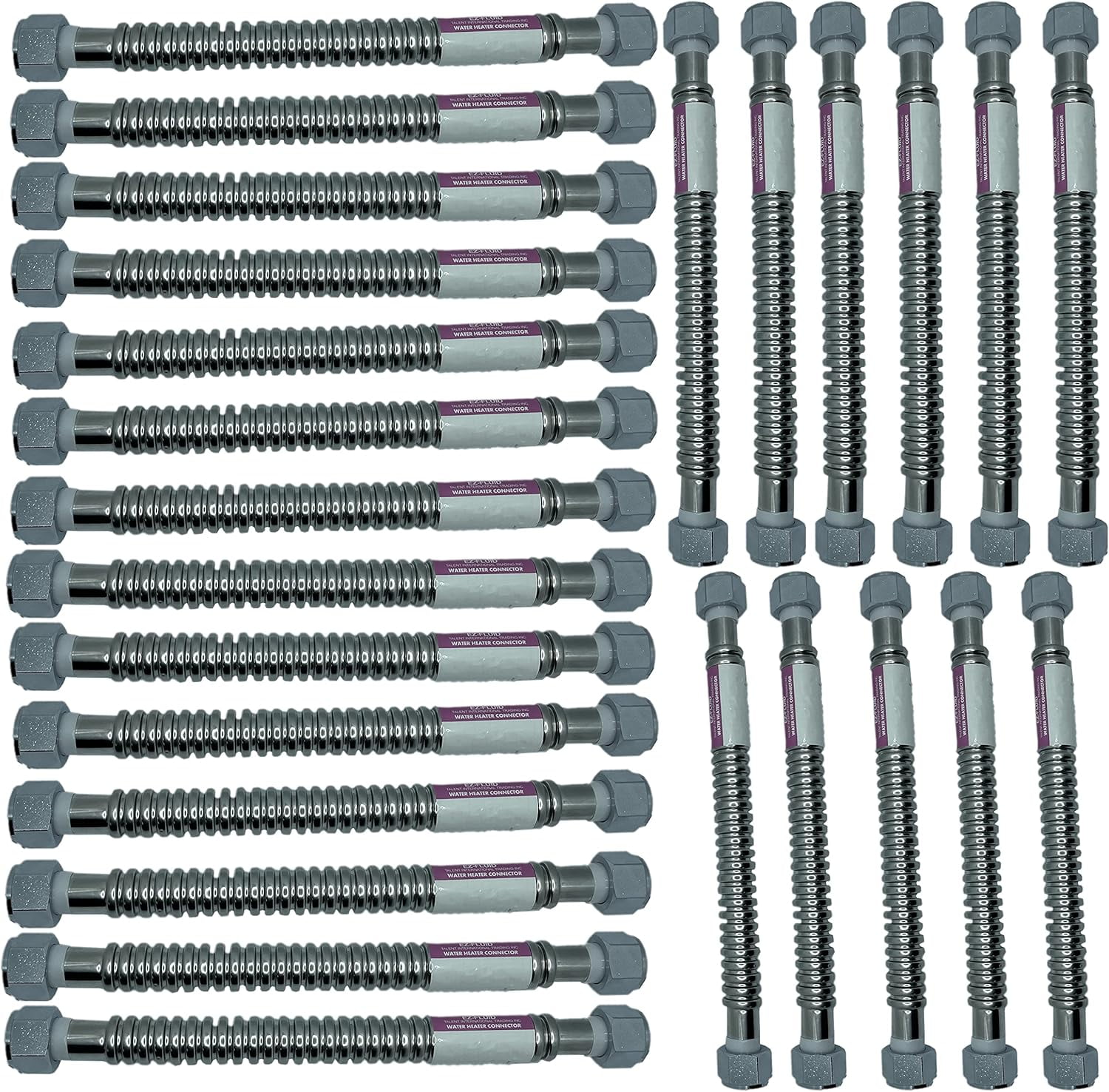 FIP x FIP x 12-Inch Corrugated ible Stainless Steel Water Heater ...