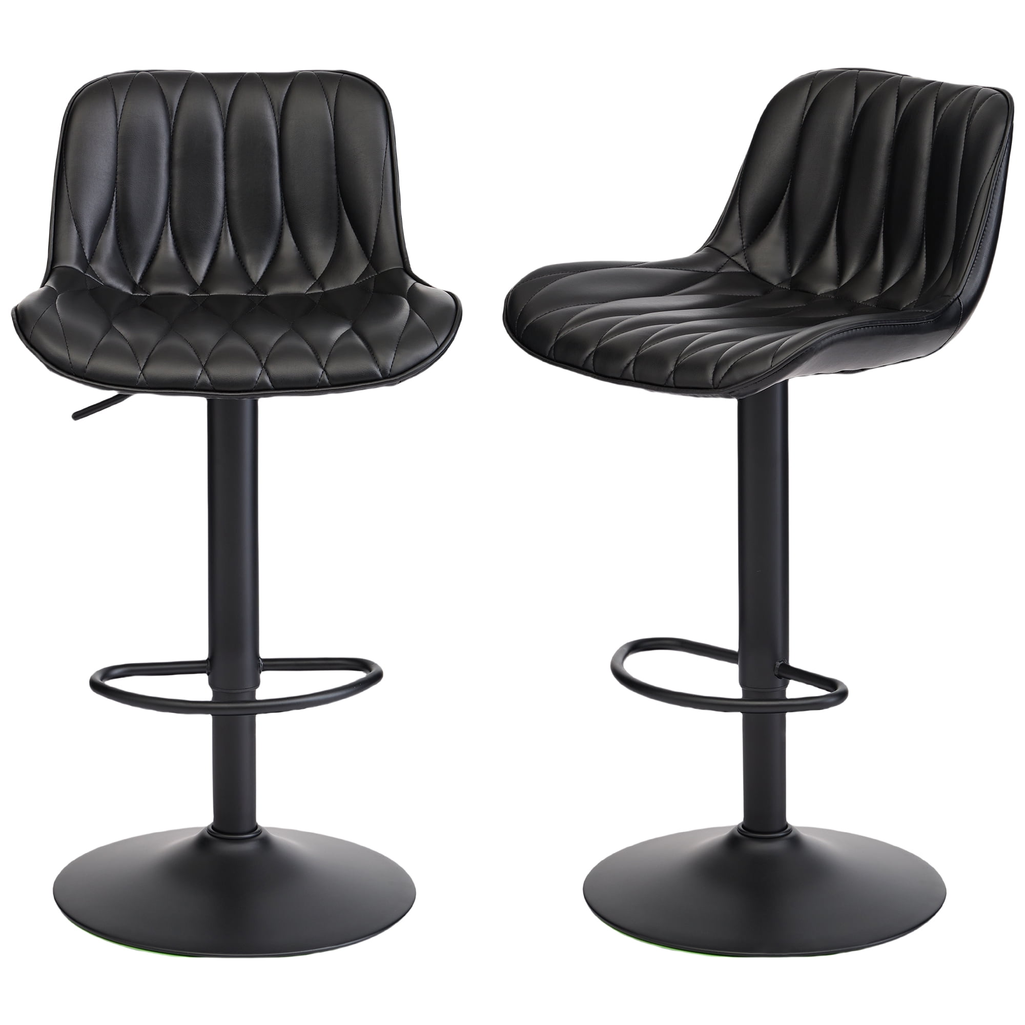 FIRAVOE Swivel Bar Stools Set of 2 (Adjustable Height 25"-33") Counter ...