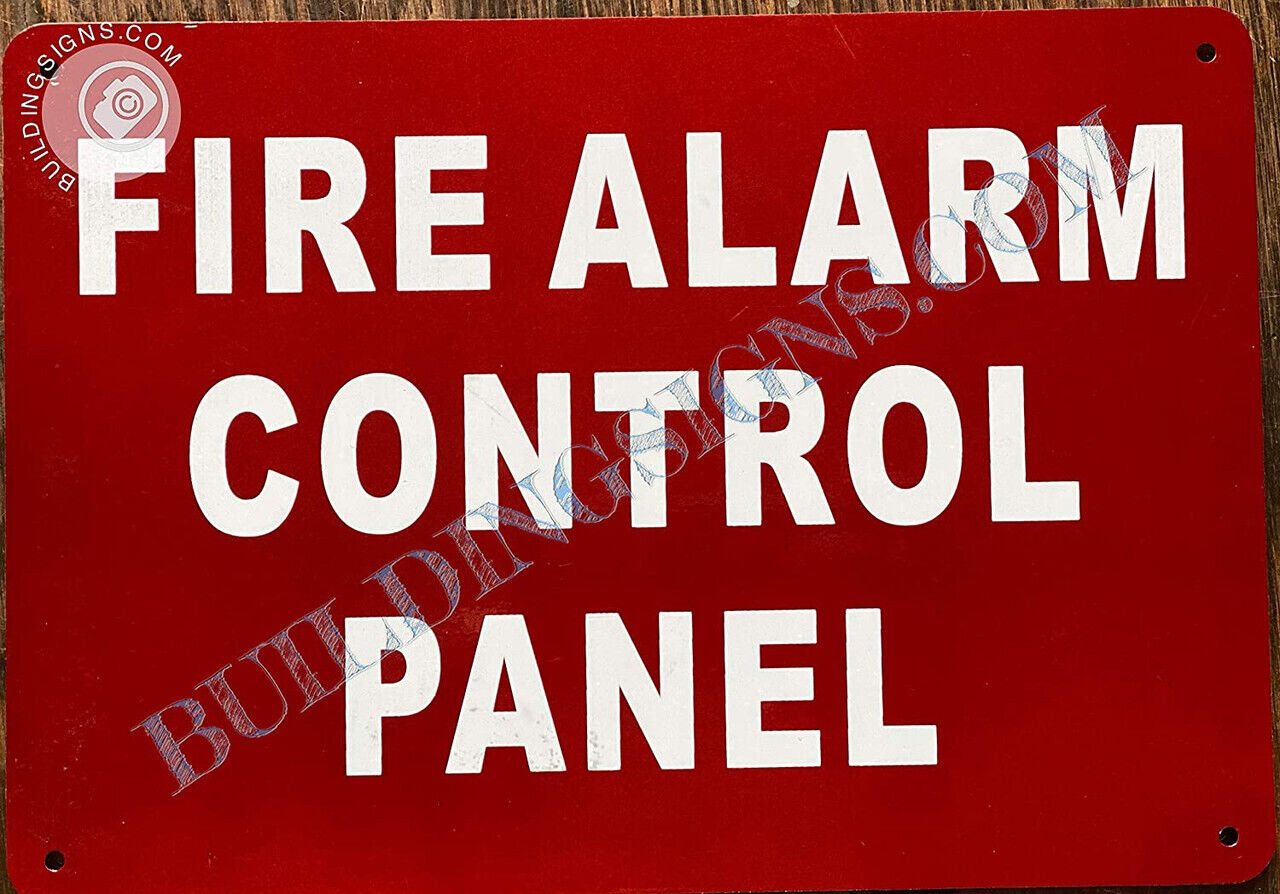 FIRE ALARM CONTROL PANEL SIGN (7X10,RED,Aluminum) -ref21422 - Walmart.com