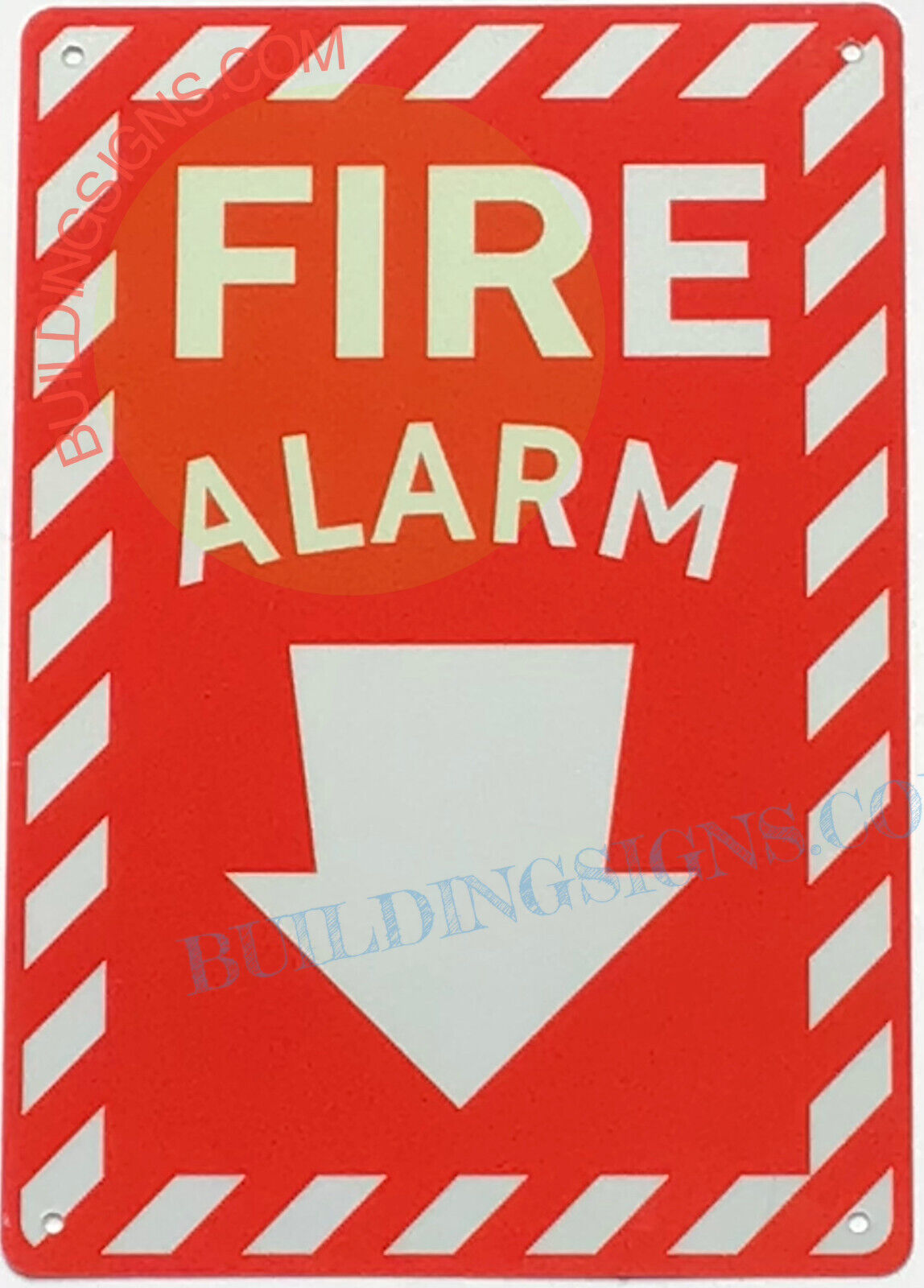 FIRE ALARM PANEL INSIDE SIGN ZEBRA LINE (7X10,White,Aluminum) -ref21022 ...