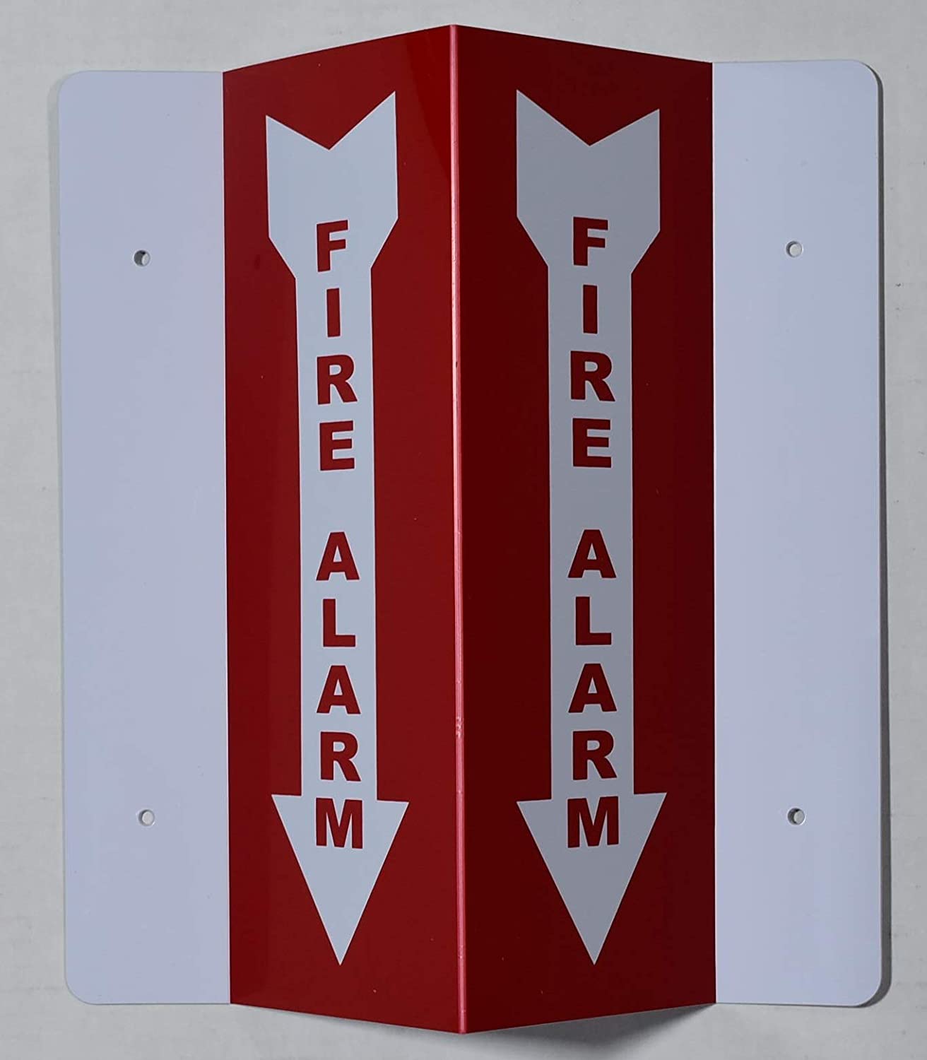 FIRE Alarm 3D Projection Sign/FIRE Alarm Sign (White/RED,Plastic,4X10 ...