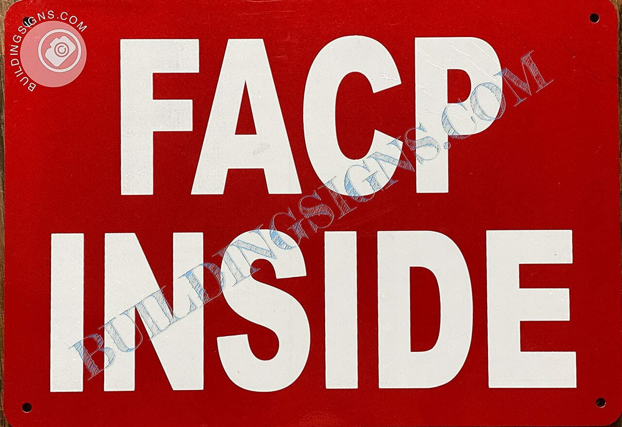 FIRE Alarm Control Panel Inside Sign - FACP Inside Sign (RED Reflective ...