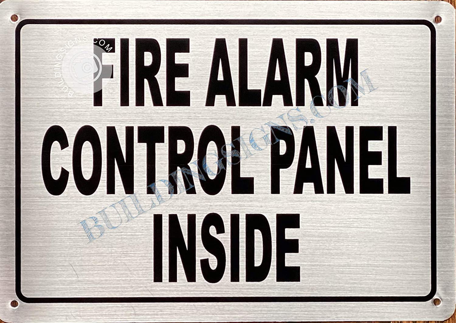 FIRE Alarm Control Panel Inside Sign- FACP Inside Sign (Silver- Brush ...