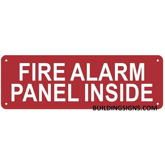 FIRE Alarm Panel Inside Sign (Reflective !!!, Aluminum, red, 4x12 inch ...