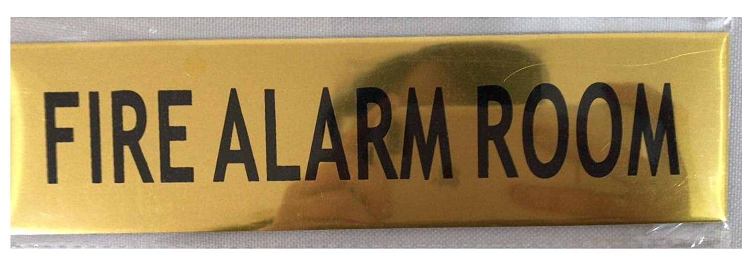 FIRE Alarm Room Sign (Gold, Aluminum, 2 X7.75) (ref-2201) - Walmart.com