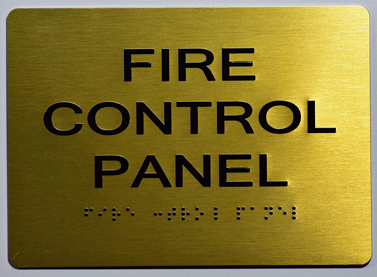 FIRE Control Panel Sign - Gold(Aluminium, Gold/Black,Size 5x7) The ...