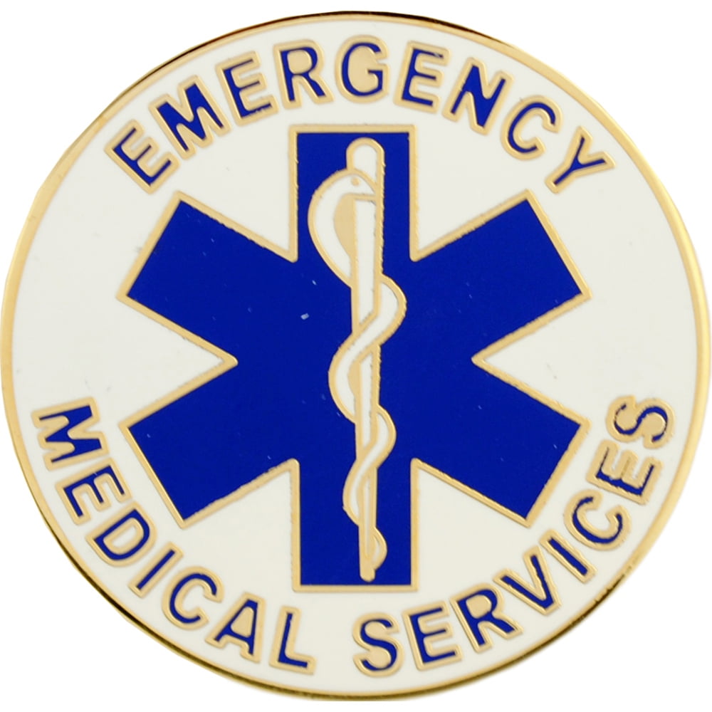 FIRE & EMS, Emergency Medical Service Logo - Original Artwork, Enamel ...
