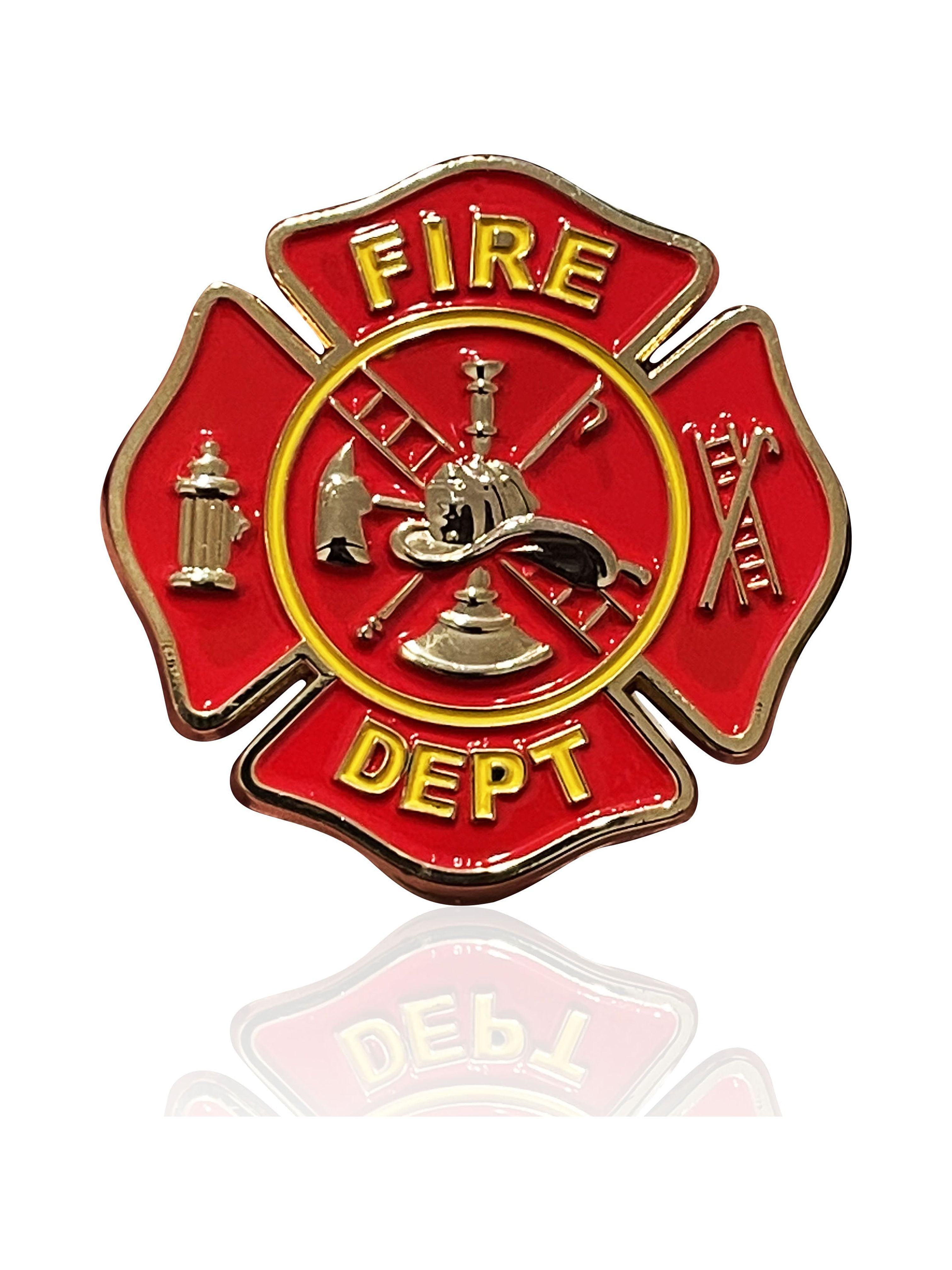FIRE & EMS, Fire Department Logo - Officially Licensed Original, Enamel ...