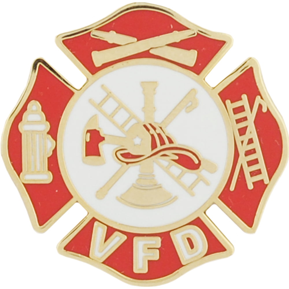 FIRE & EMS, Fire Department Logo VFD - Officially Licensed, Enamel ...