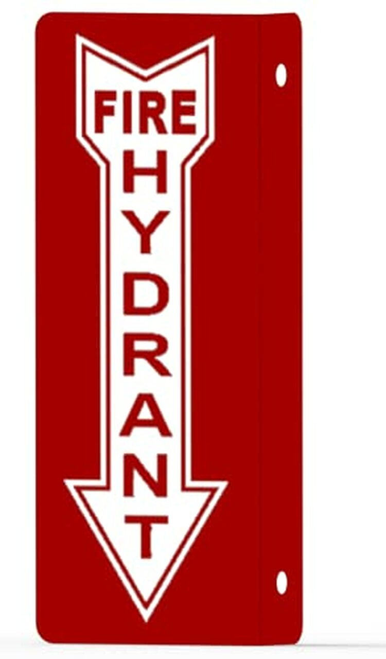 FIRE Hydrant Arrow Down Projection Sign-FIRE Hydrant Arrow Down Hallway ...
