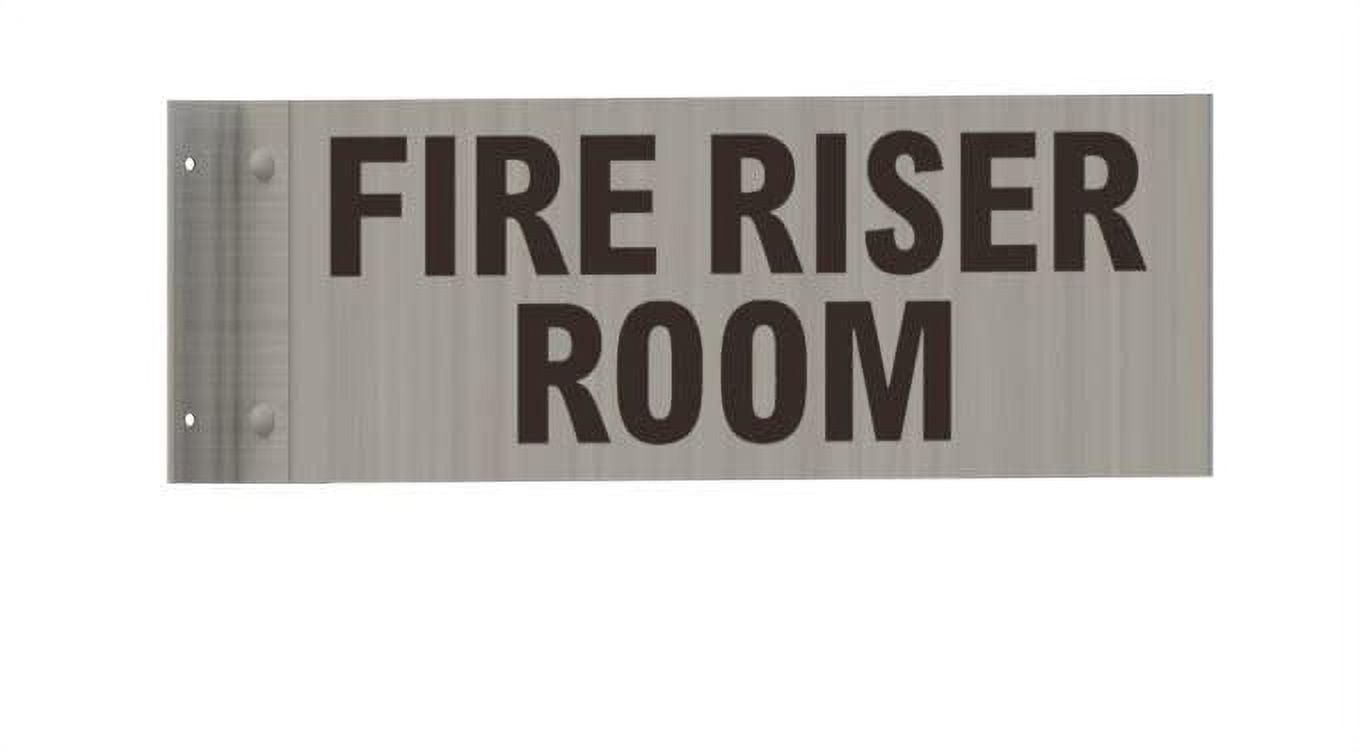FIRE Riser Room Sign-Two-Sided/Double Sided Projecting, Corridor and ...